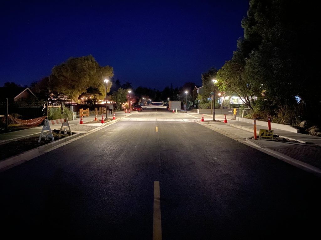 Prune Alley's New Street Lamps - First Night On! - Life on Orcas Island