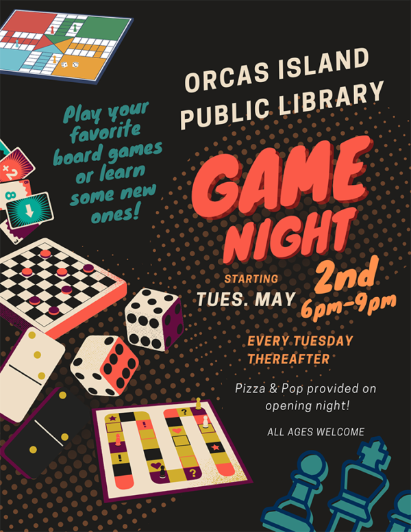Game Night at the Library: Tuesdays 6-9 PM - Life on Orcas Island